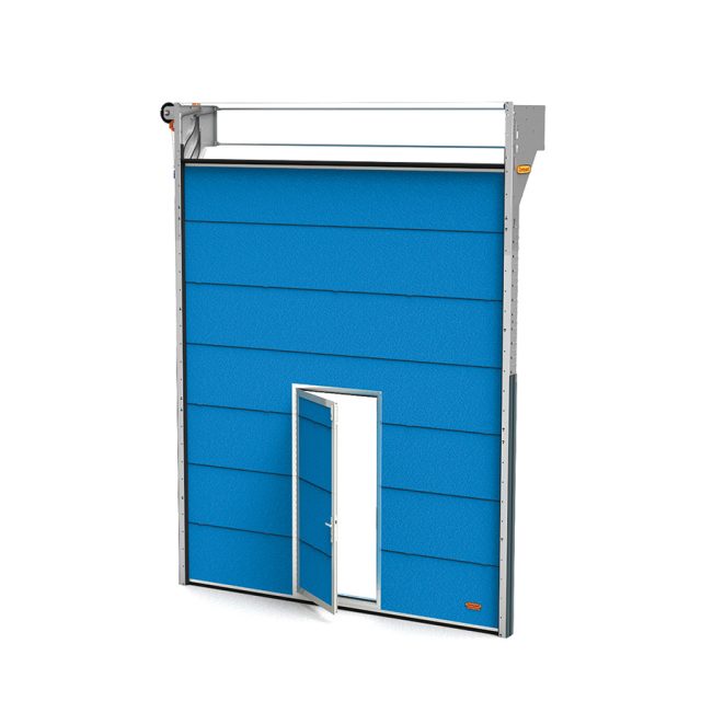 Wicket door in the Compact door in the Compact folding door - Rolflex